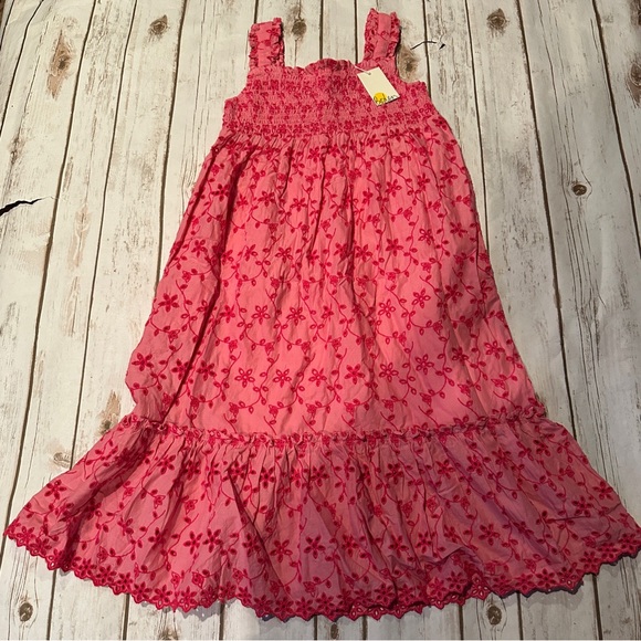 Mini Boden | Dresses | Mini Boden Pink Eyelet Dress Nwt 9 | Poshmark